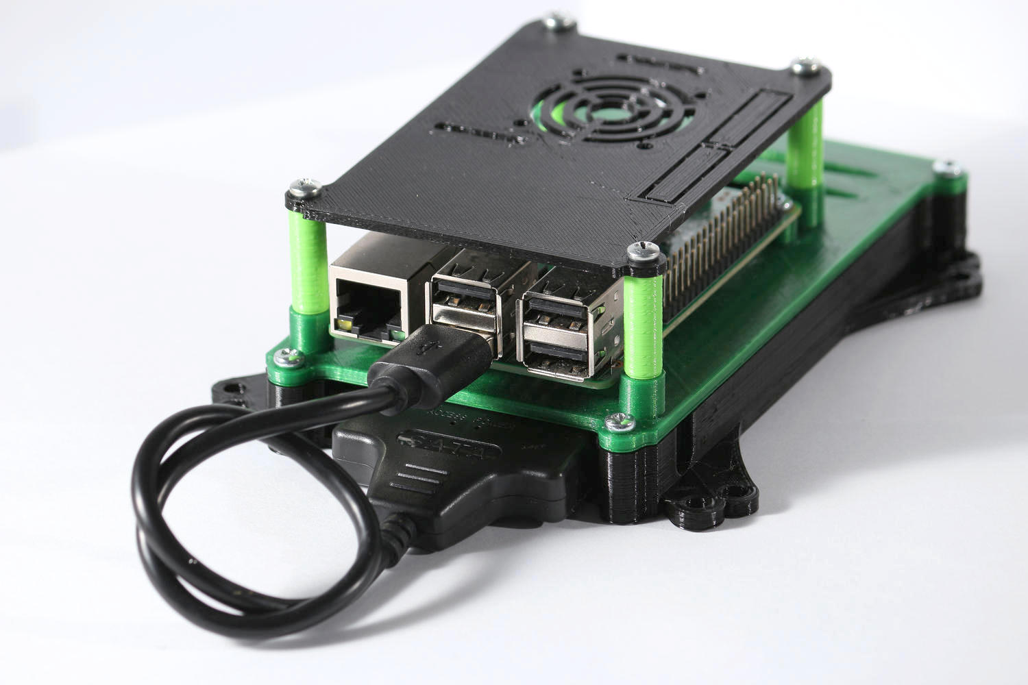 Open Raspberry Pi 2 3 and 4 Case with HDD/SSD Bay. STL Files for 3D ...